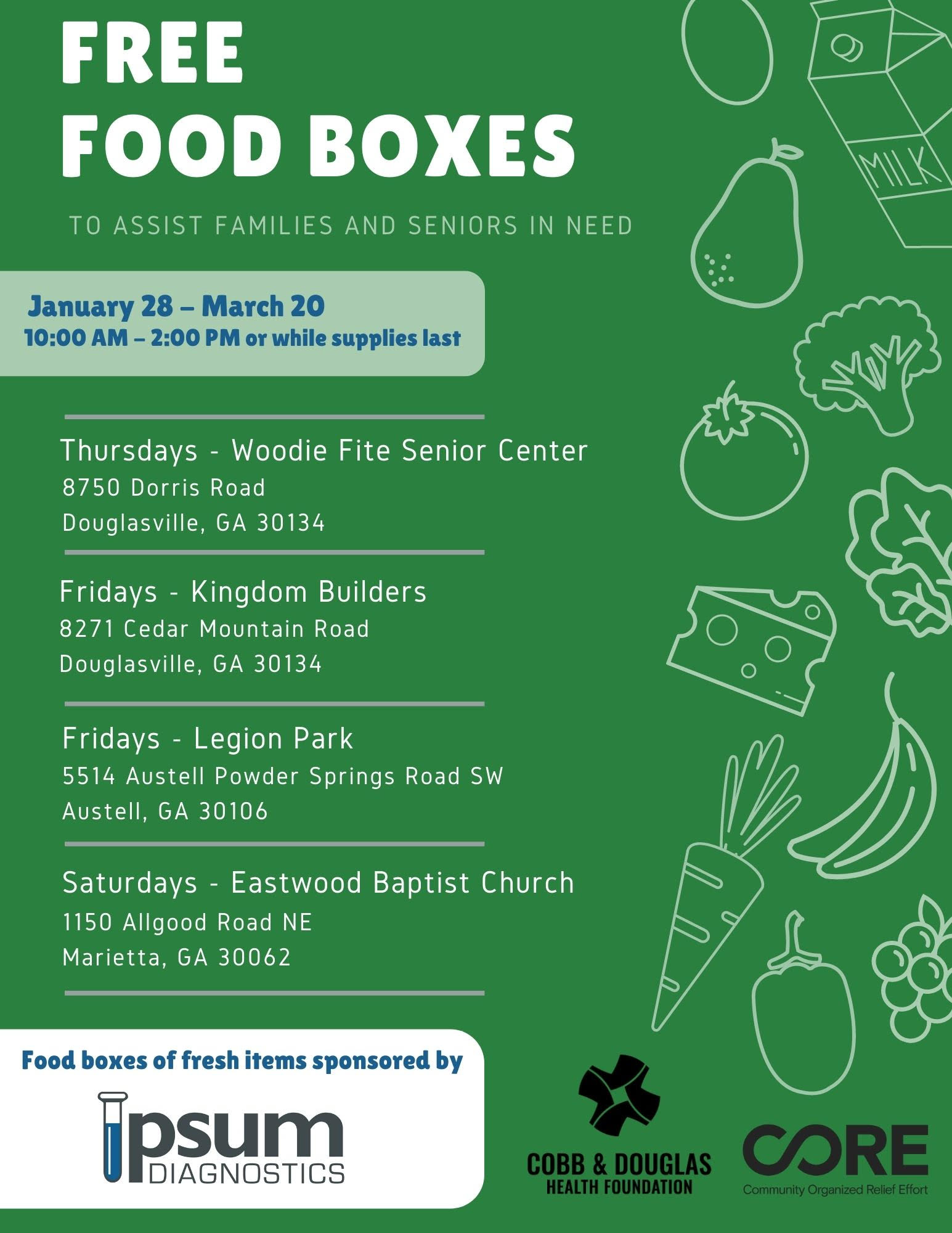 Free Food Boxes – Ipsum Diagnostics